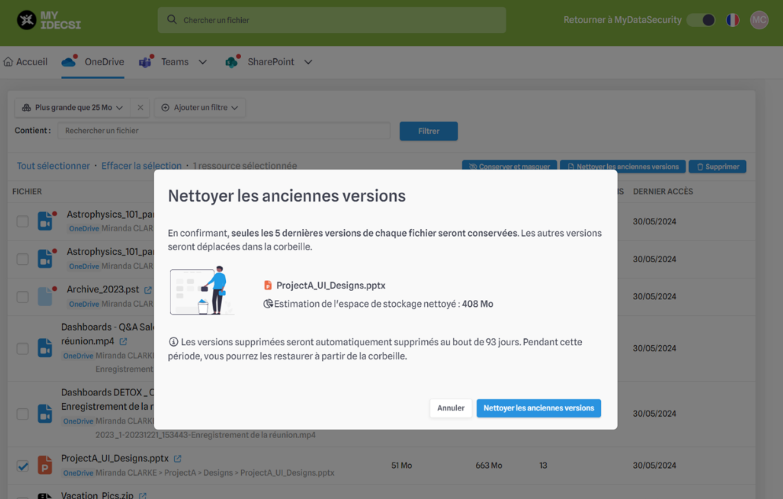 La gestion des versions sur Microsoft 365